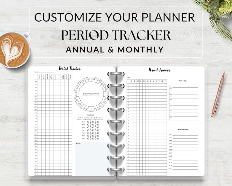 Printable Period Tracker With Symptom Tracker, Period Journal ...