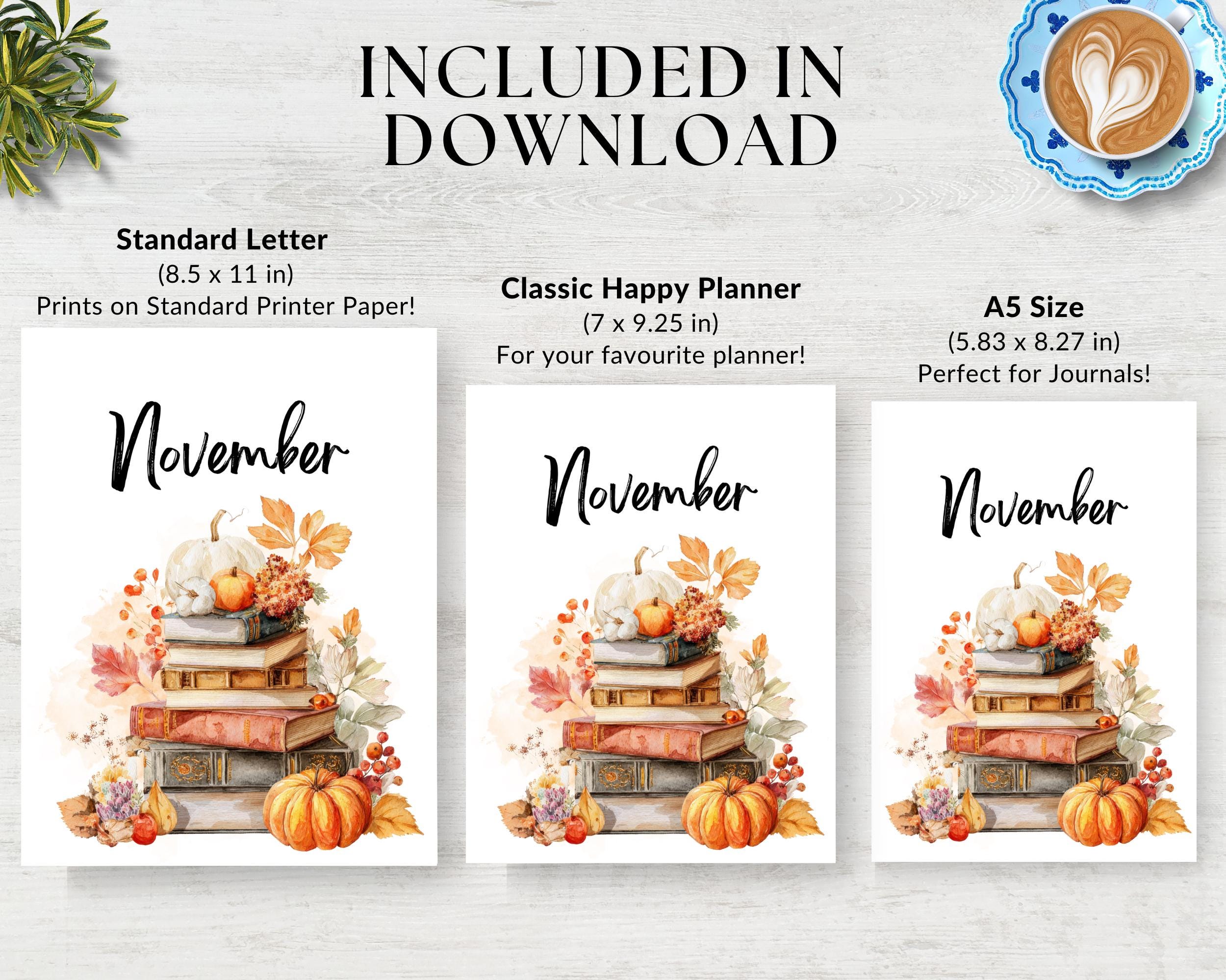 New Year, New Chapter Bookish Monthly Dashboards, Printable for Planner ...
