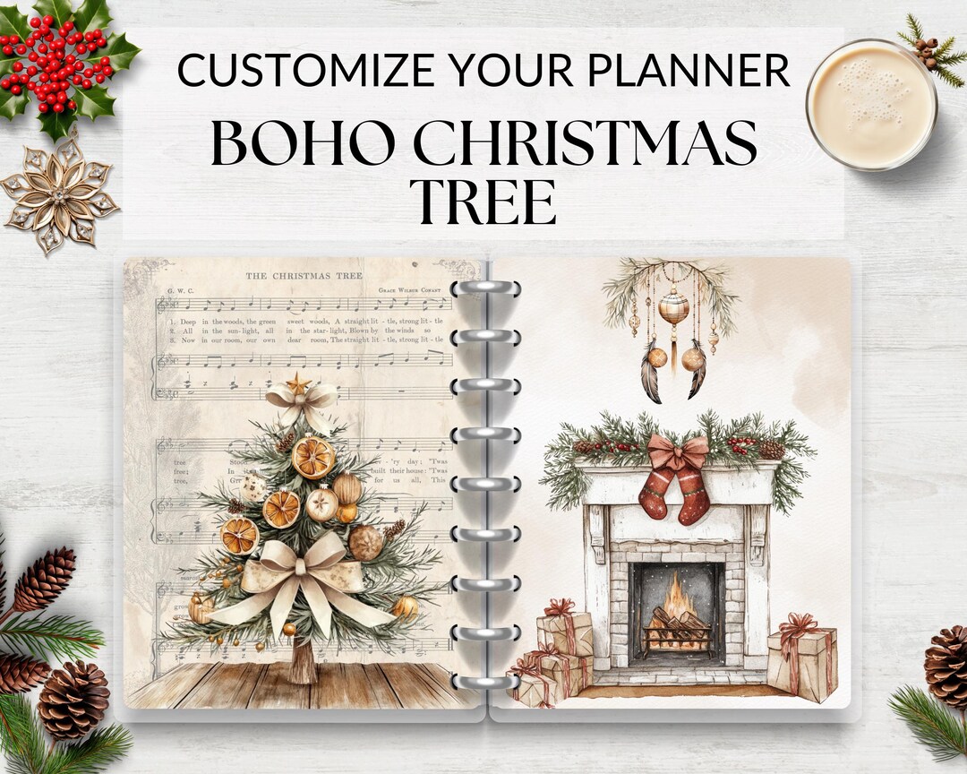 Boho Christmas Tree Planner Dashboard: A5 Printable (digital Download ...