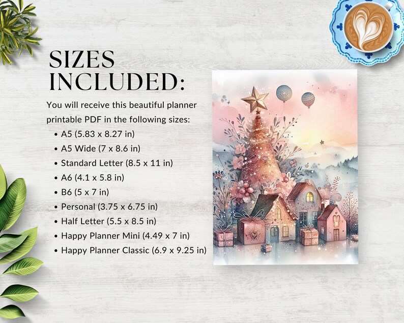Monthly Dashboard Printable for Planner, Christmas Dashboard, Printable ...