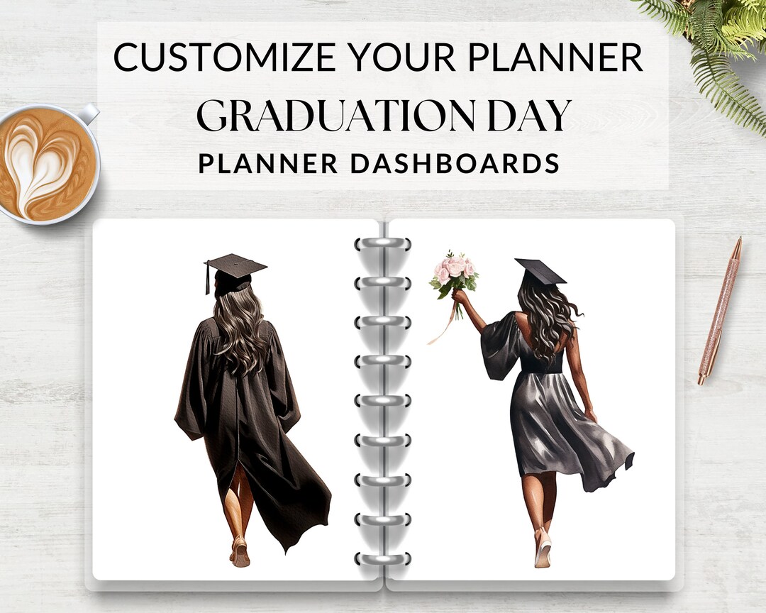 Minimalist Graduation Printable Dashboard, Graduation Flowers ...