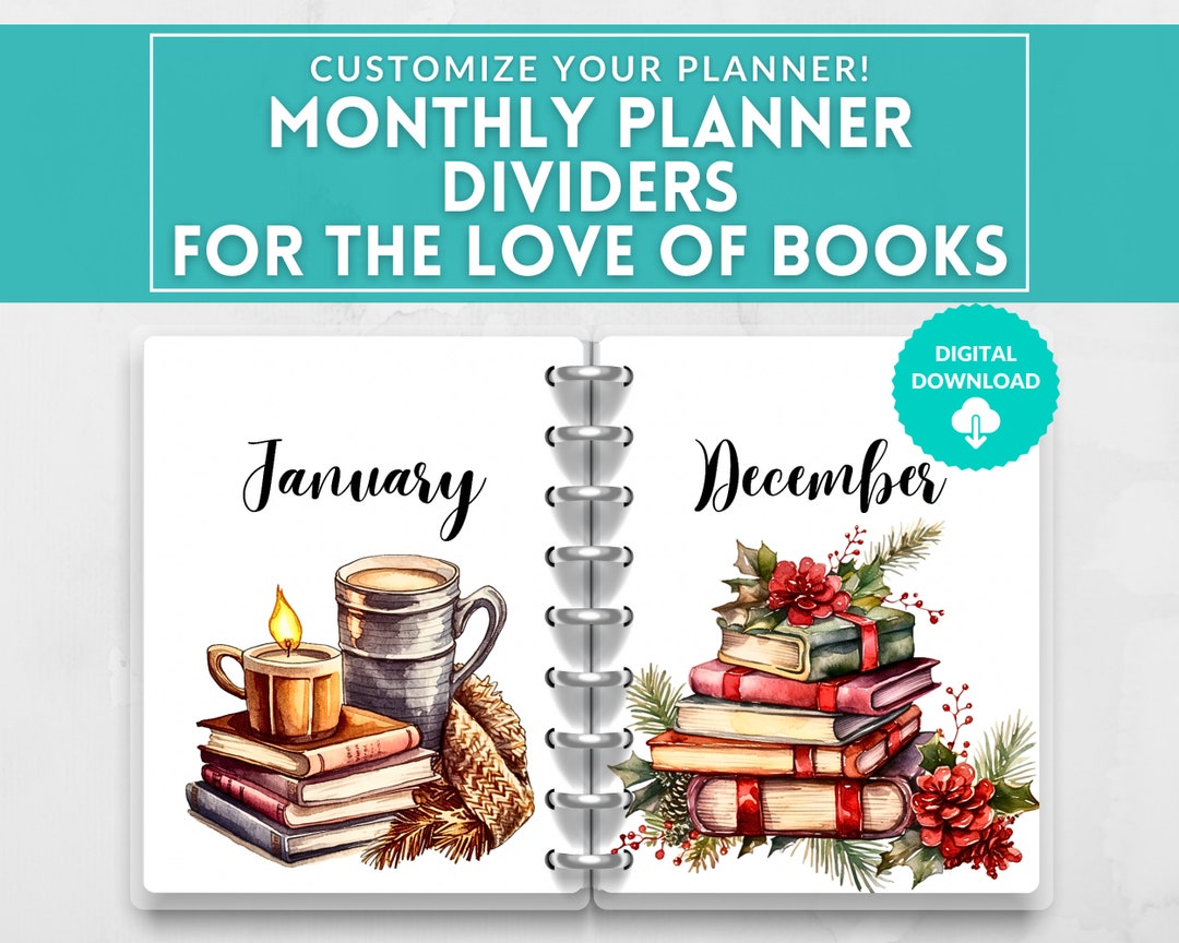 Monthly Dashboards Printable for Planner for the Love of Books ...