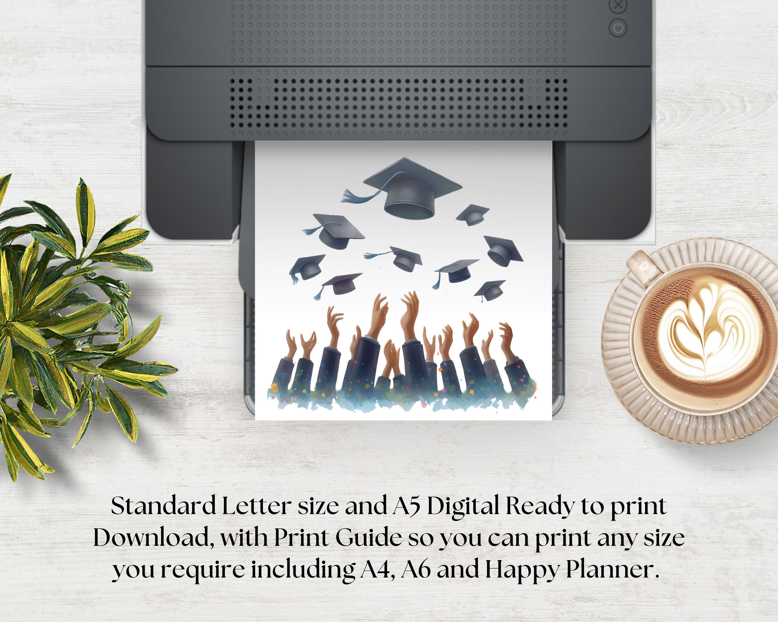 Bookworm Graduation Day Printable Dashboard, Graduation Cap, Journal ...