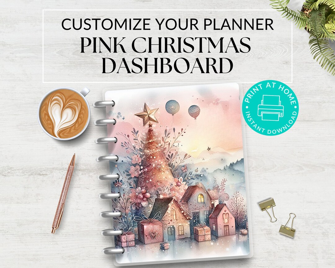 Monthly Dashboard Printable for Planner, Christmas Dashboard, Printable ...