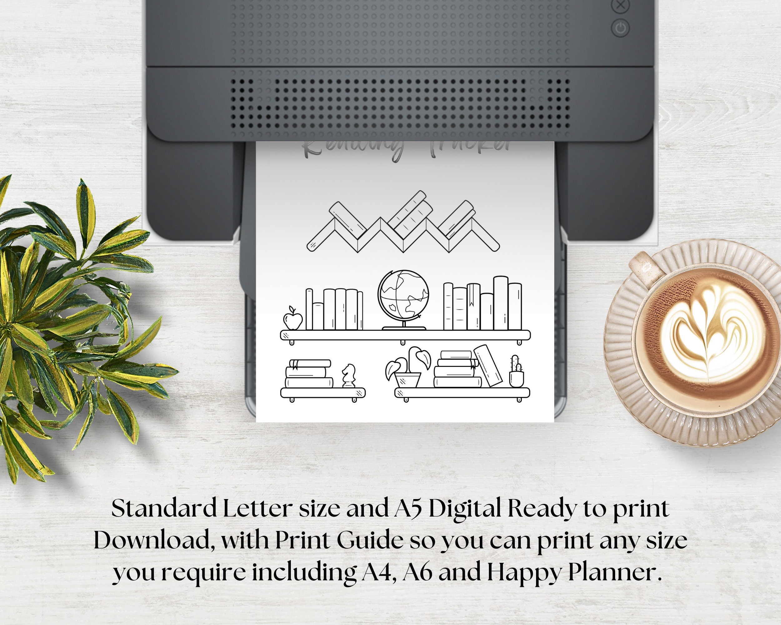 25 Book Reading Tracker, A5 Journal Page, Bookshelf Reading Tracker ...