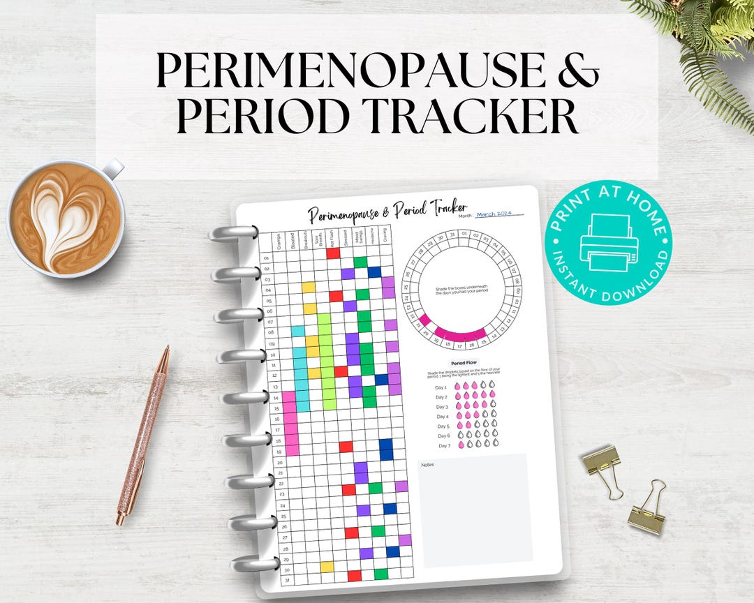Perimenopause Symptom Tracker: Period & Mood Chart (digital Download ...