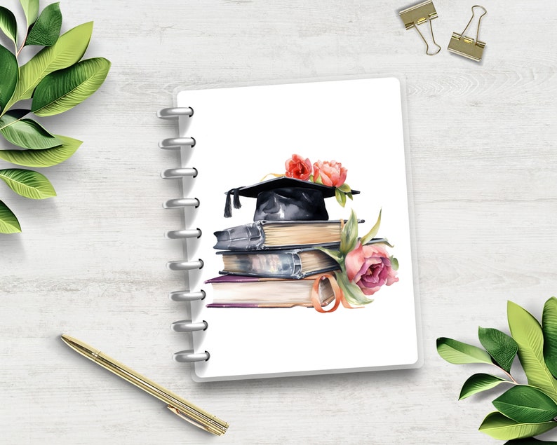 Bookworm Graduation Day Printable Dashboard, Graduation Cap, Journal ...