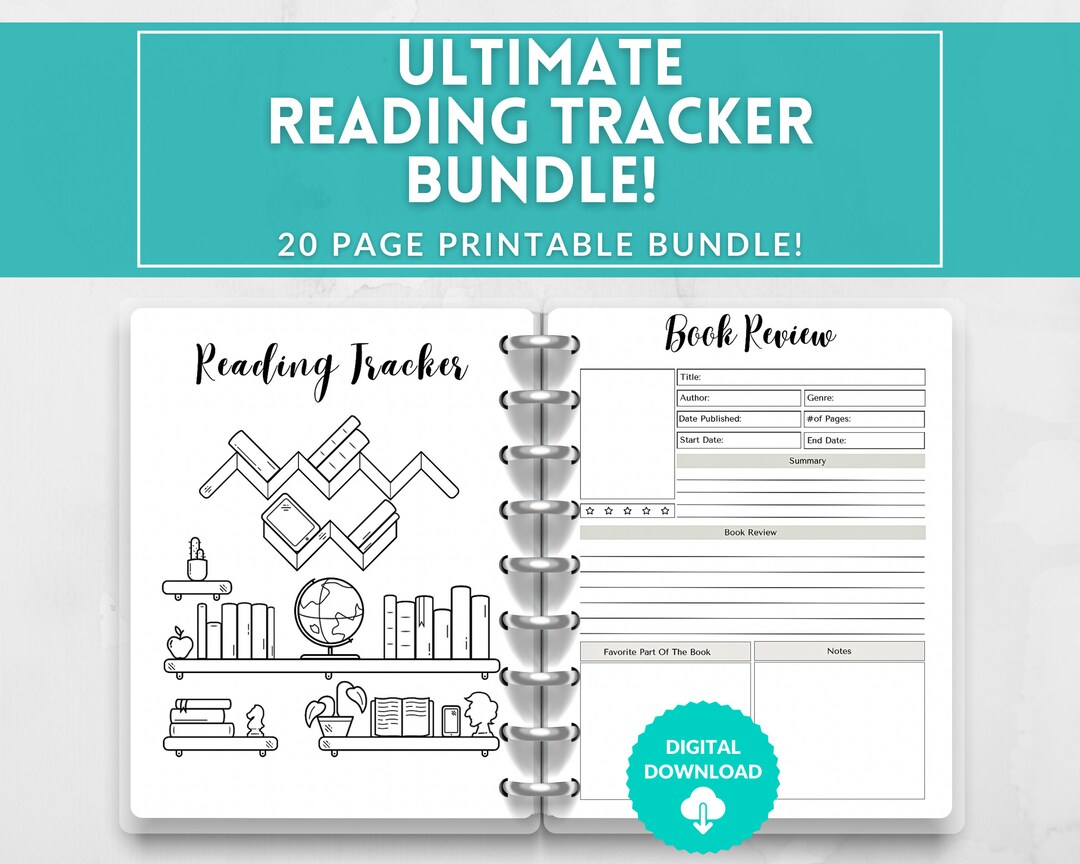 Book Lovers Reading Tracker Printable Bundle | Printable Tracker, Book ...