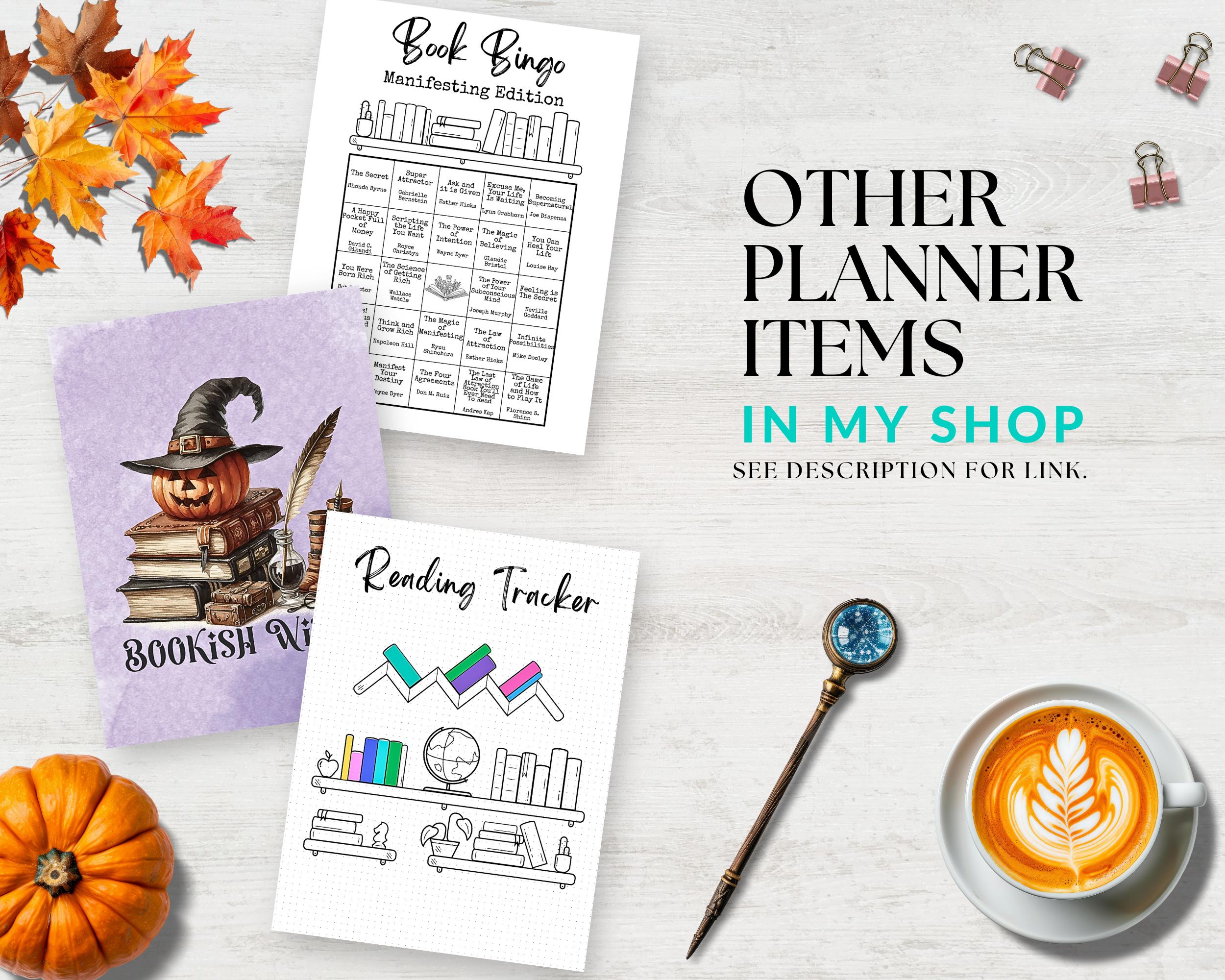Boho Ghost Printable Planner Dashboard, Halloween Vibes, Autumn Journal ...