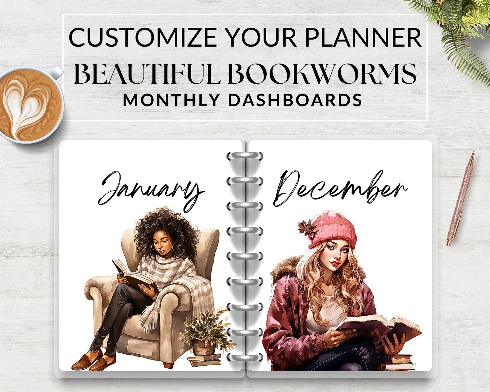 Monthly Dividers Printable for Planner Beautiful Bookworms, Monthly ...