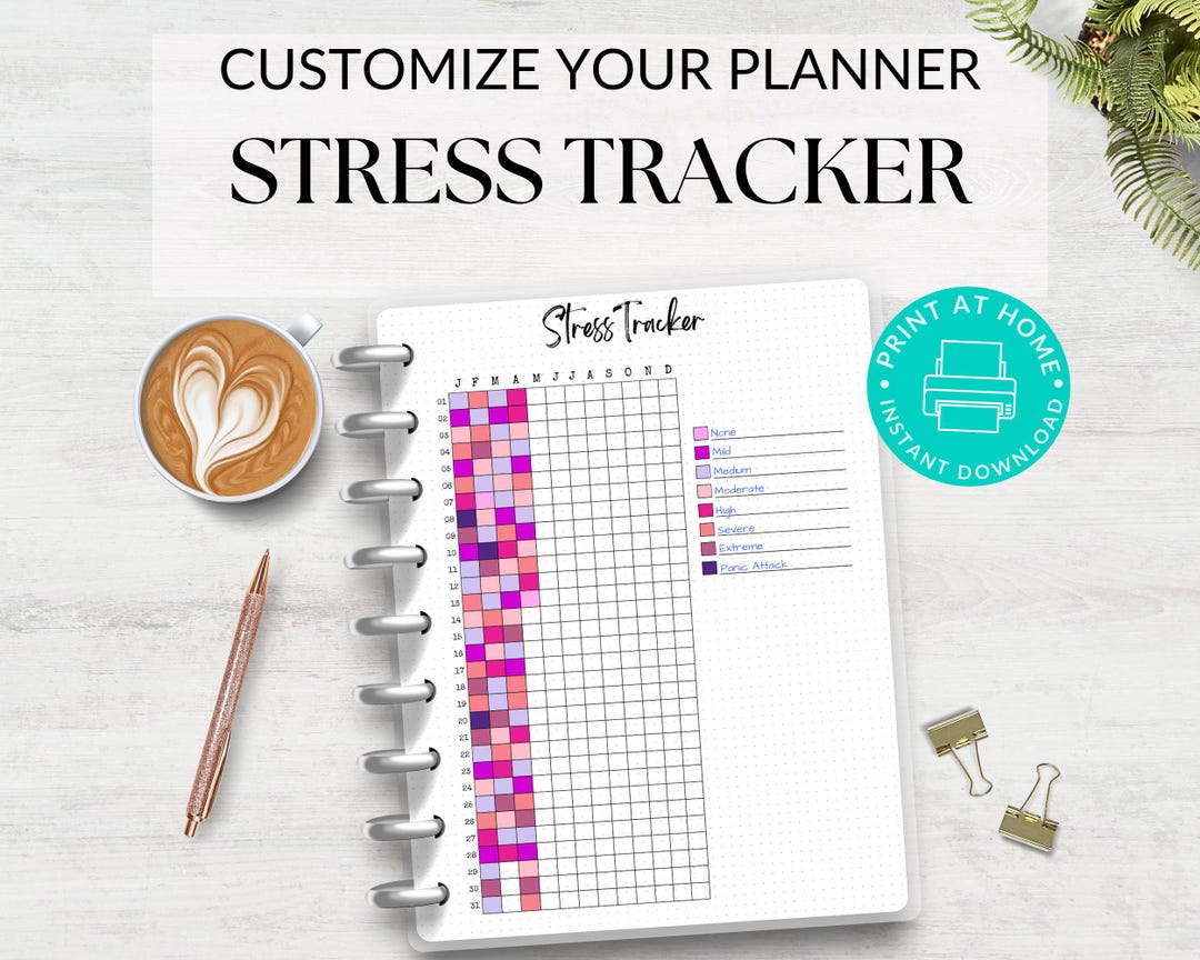 Stress Tracker, Printable Journal Page, Habit Tracker, Anxiety Journal ...