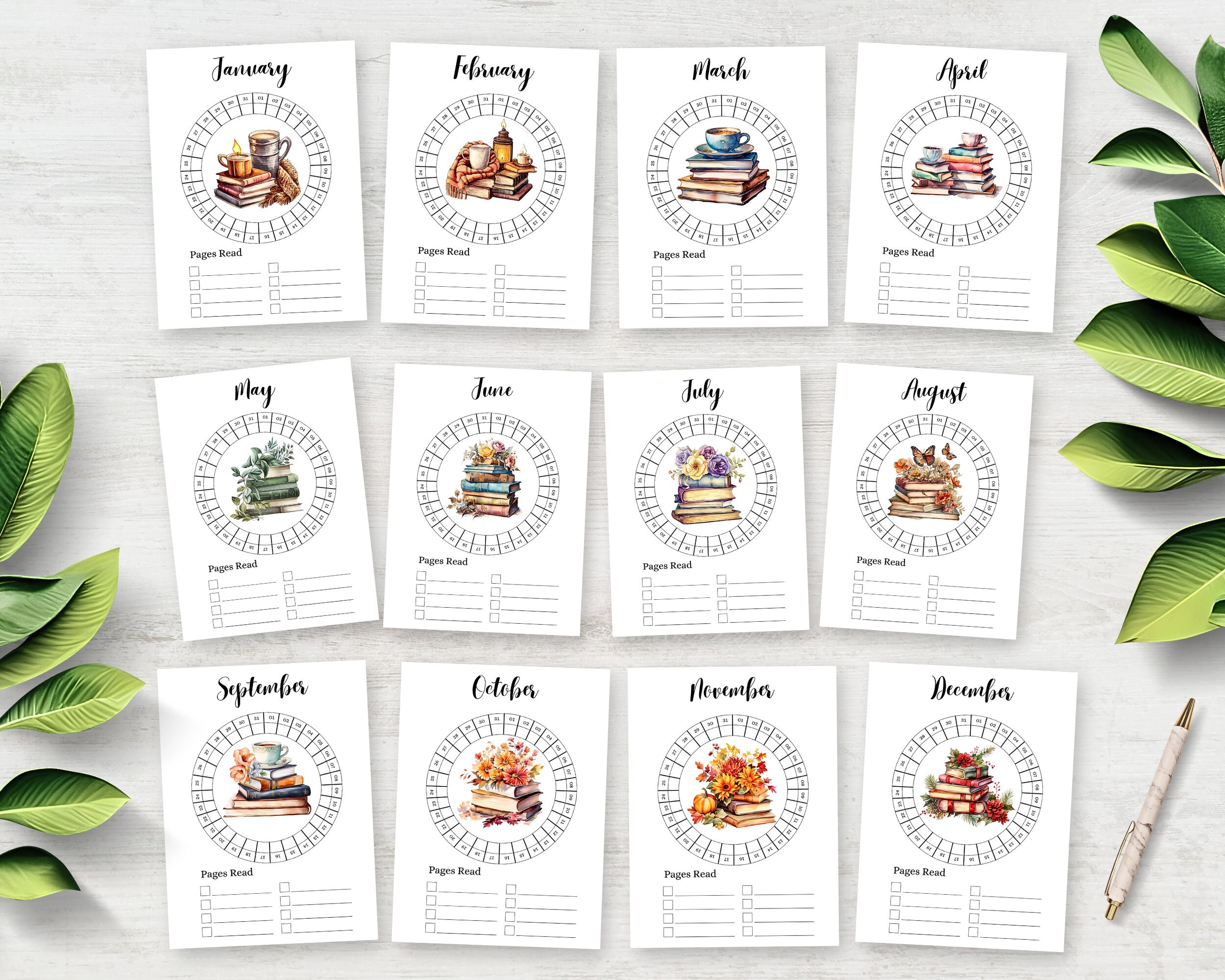 For the Love of Books Monthly Dashboards & Reading Trackers Bundle ...