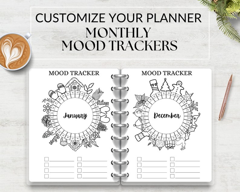Monthly Mood Tracker Printable, Mood Tracker, Daily Mood Tracker, Journal Planner, A5 Planner ...