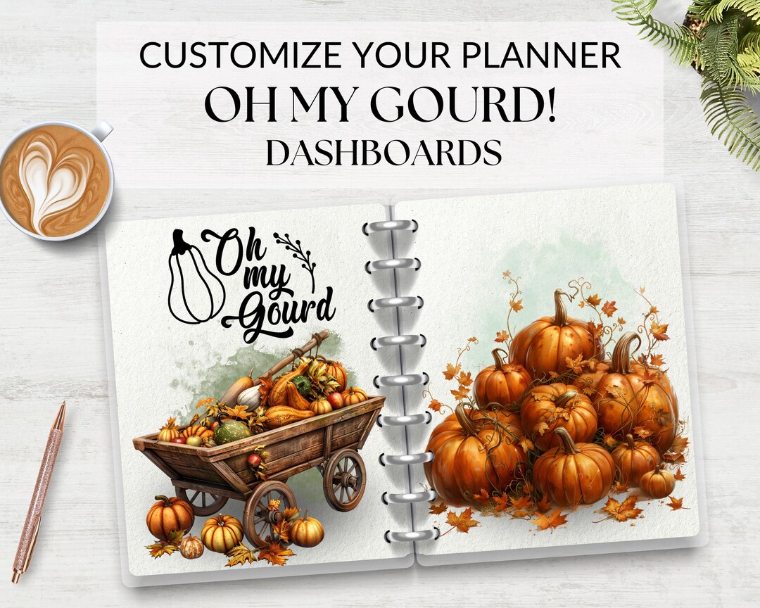 Oh My Gourd Fall Printable Planner Dashboard, Journal Dividers for Fall ...