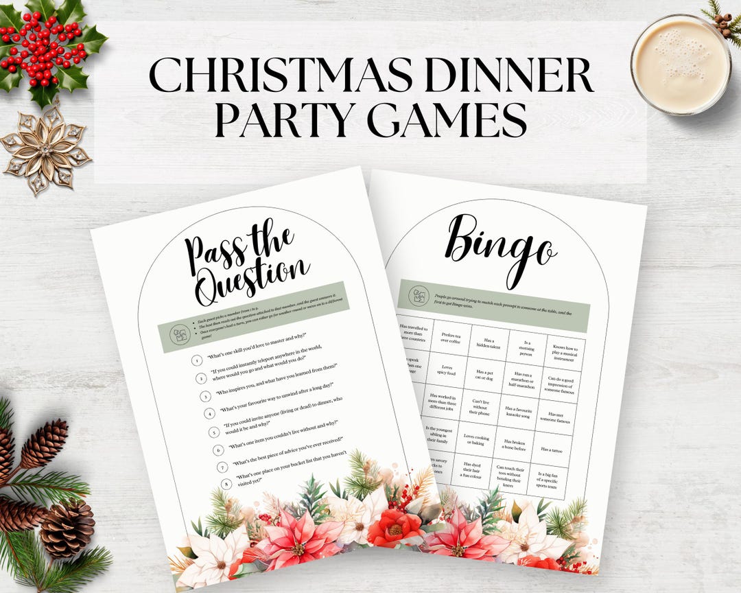 Christmas Dinner Party Games: Printable Holiday Trivia (digital ...
