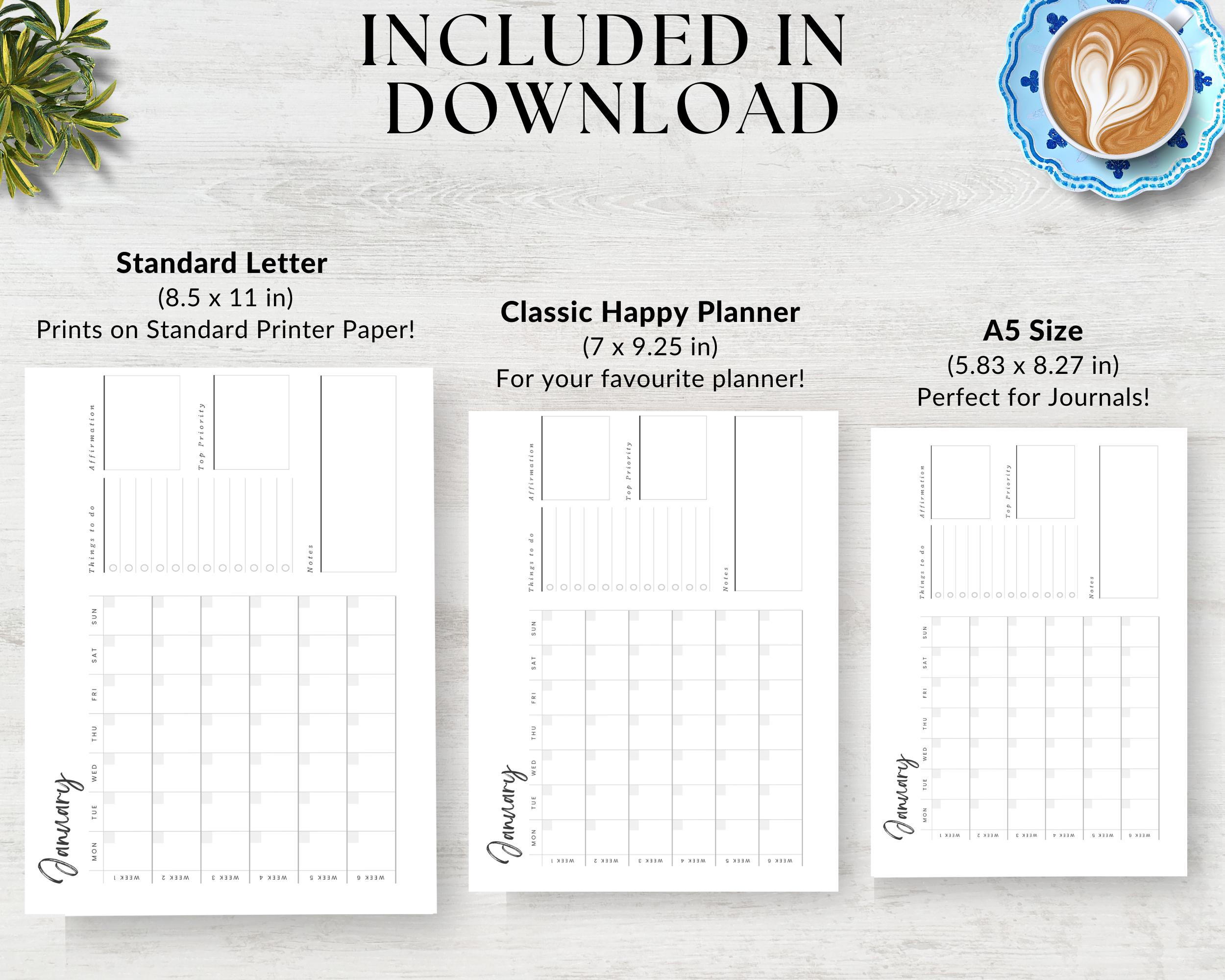 Landscape Planner Pages: Daily, Weekly, Monthly (digital Download) - Etsy