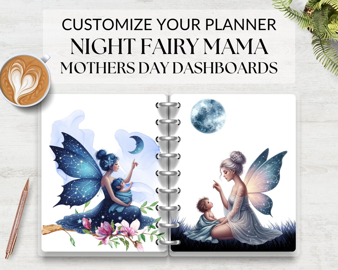Night Fairy Mothers Day Printable Planner Dashboard, Journal Spread ...