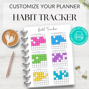 Habit Tracker Printable Journal Page, Monthly Tracker, Monthly Goal ...