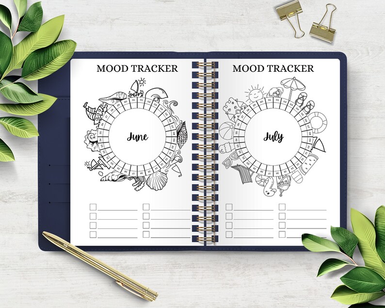 Monthly Mood Tracker Printable, Mood Tracker, Daily Mood Tracker ...