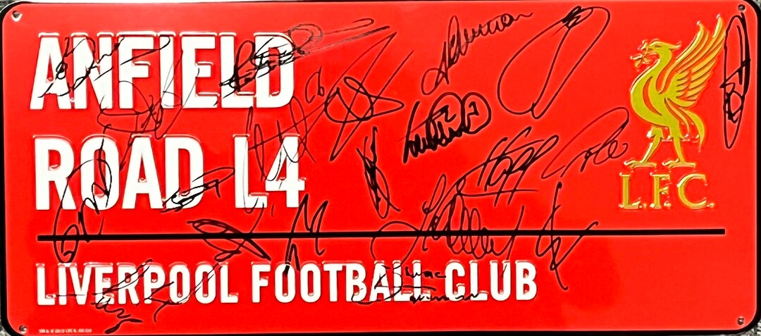 Liverpool Squad Signed Street Sign 2023/2024 With Full Certification - Etsy