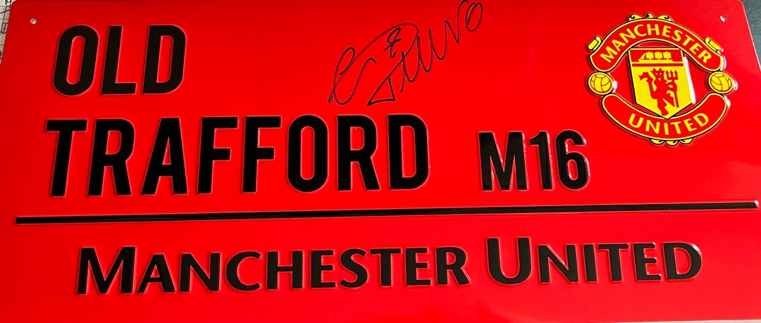 Cristiano Ronaldo Signed Manchester United Street Sign Comes With A COA ...