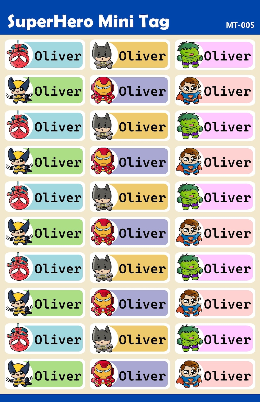 Mini Name Tags - Waterproof Labels - Dishwasher Safe Labels ...