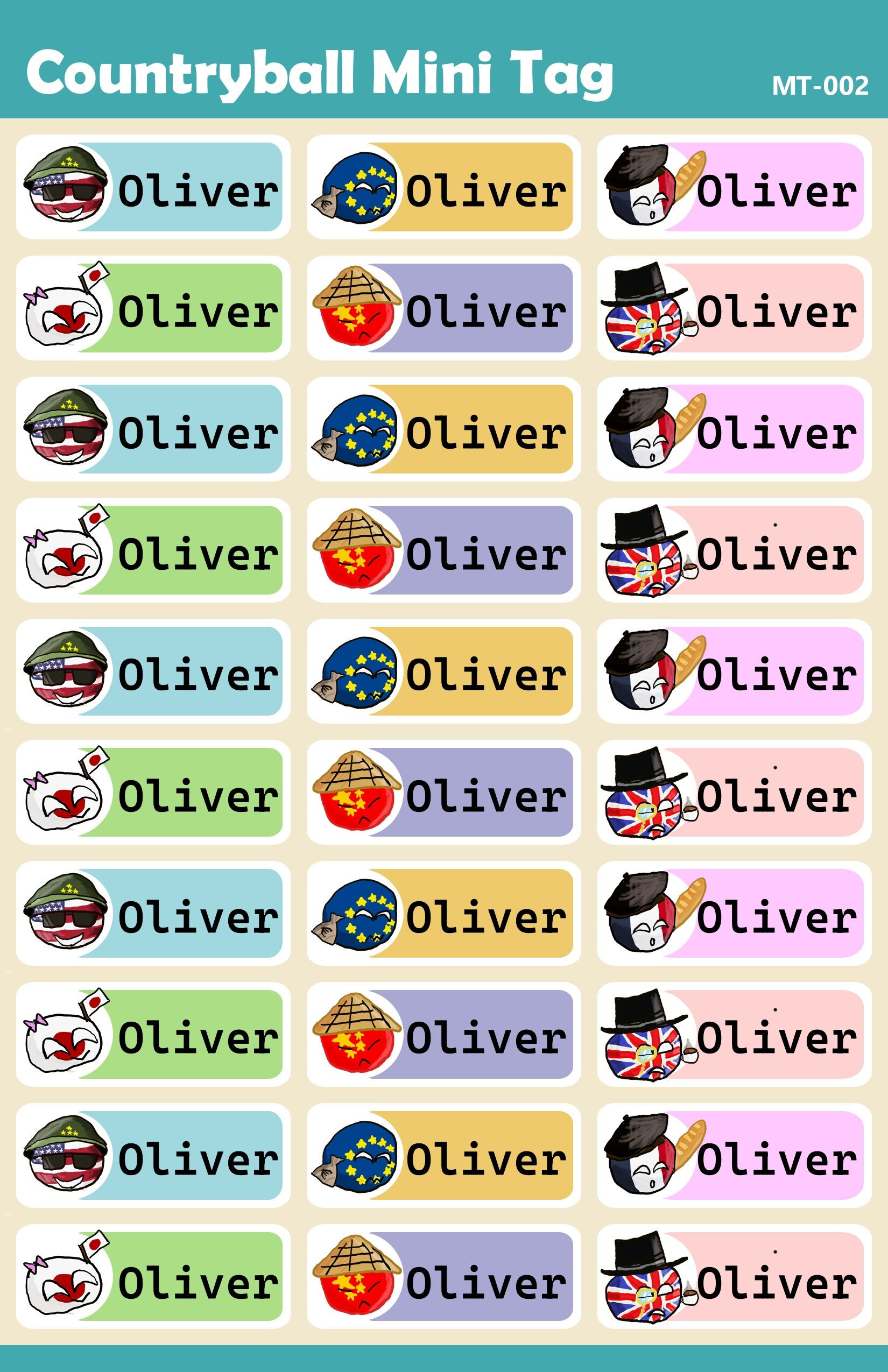 Mini Name Tags - Waterproof Labels - Dishwasher Safe Labels ...