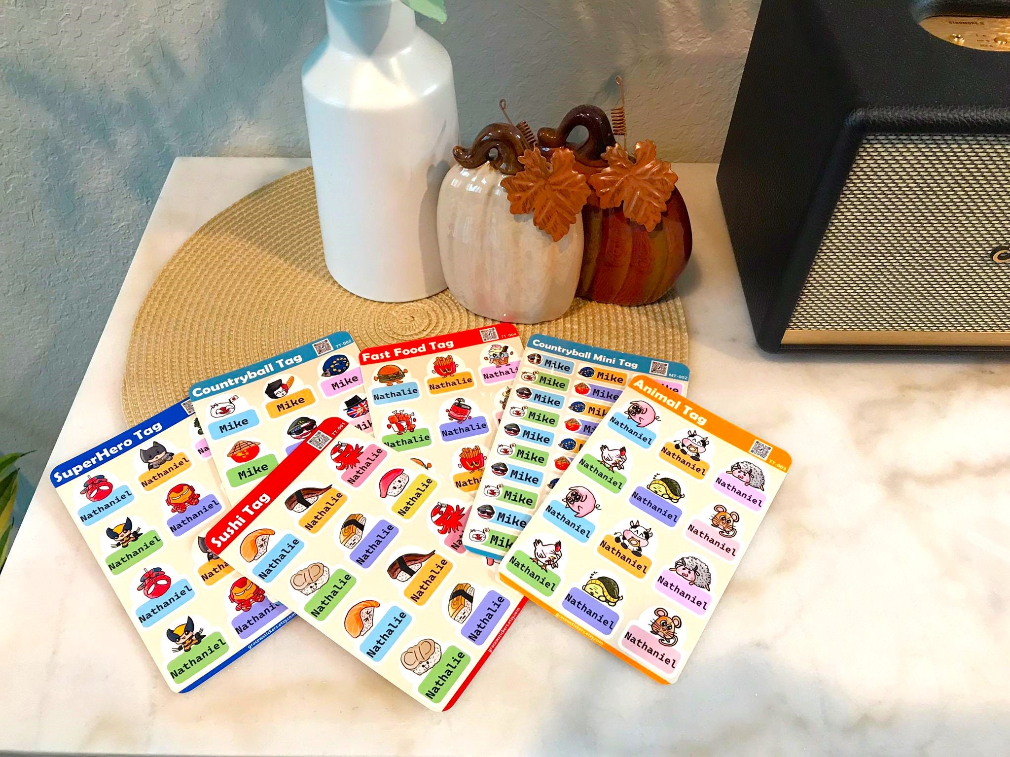 Mini Name Tags - Waterproof Labels - Dishwasher Safe Labels ...