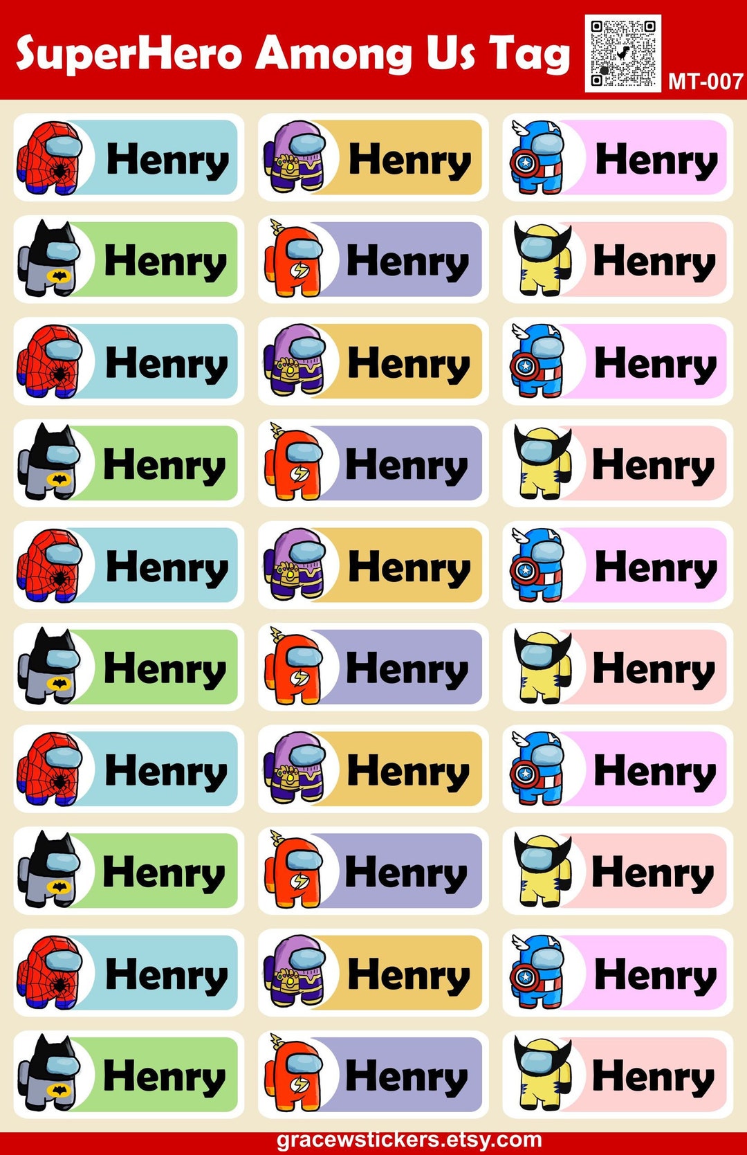 Mini Name Tags - Waterproof Labels - Dishwasher Safe - Customized Names ...