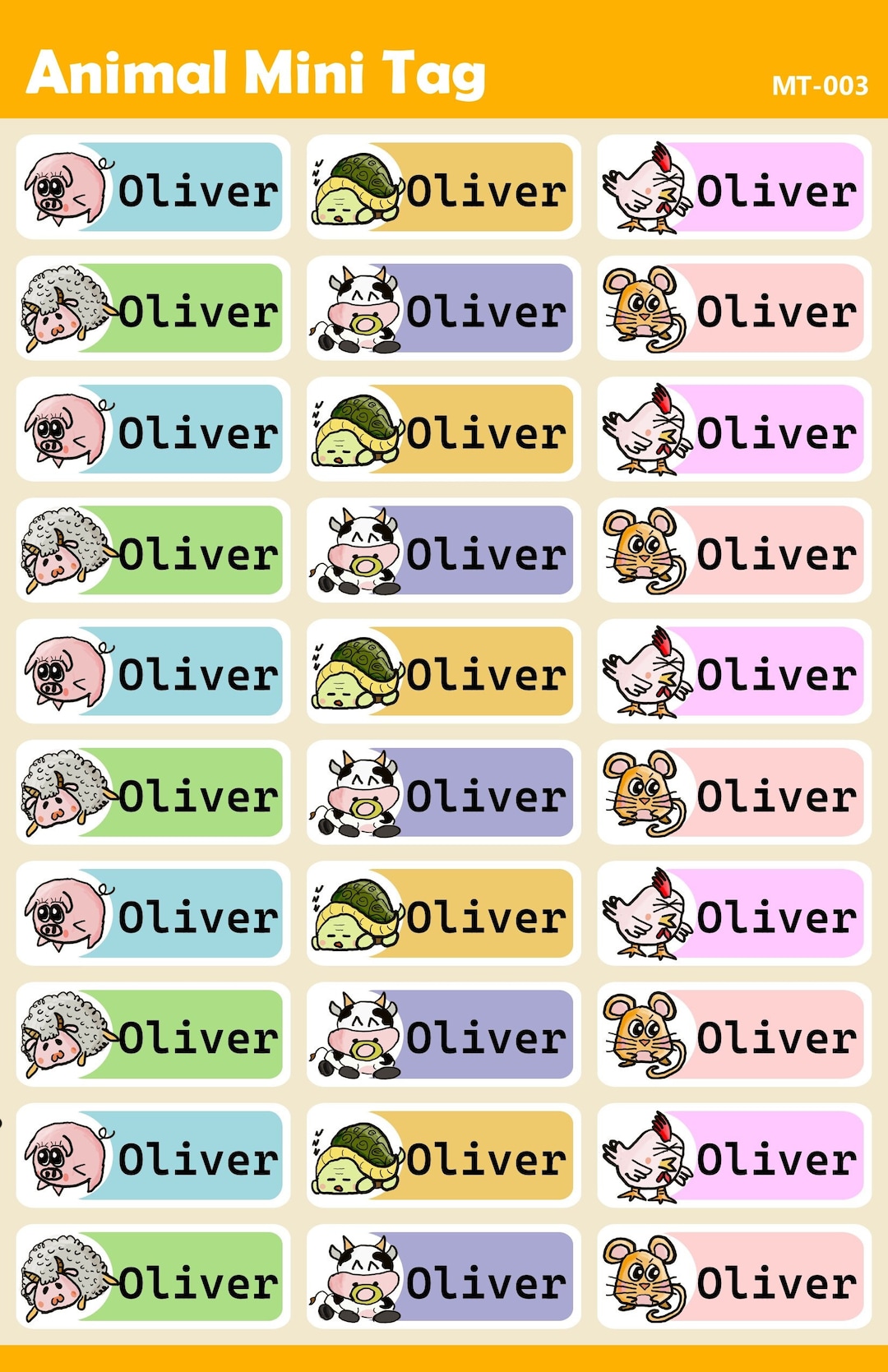 Mini Name Tags - Waterproof Labels - Dishwasher Safe Labels ...