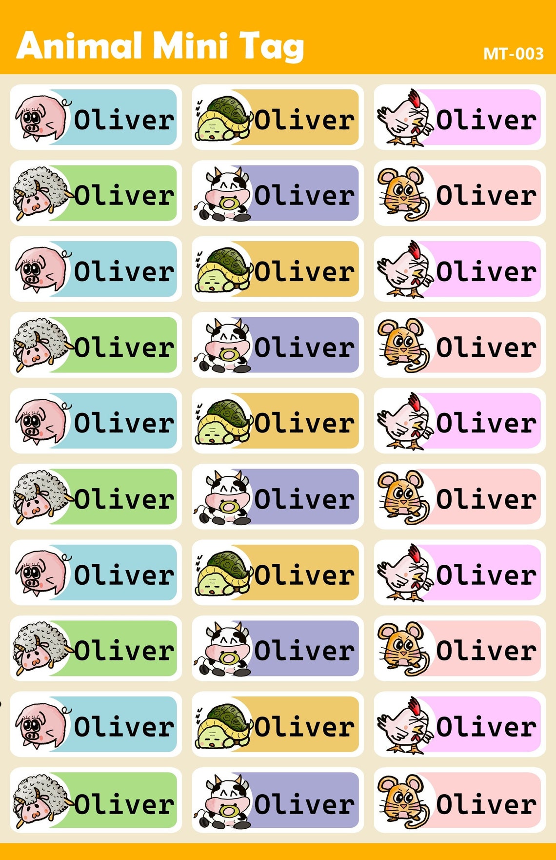 Mini Name Tags - Waterproof Labels - Dishwasher Safe Labels ...