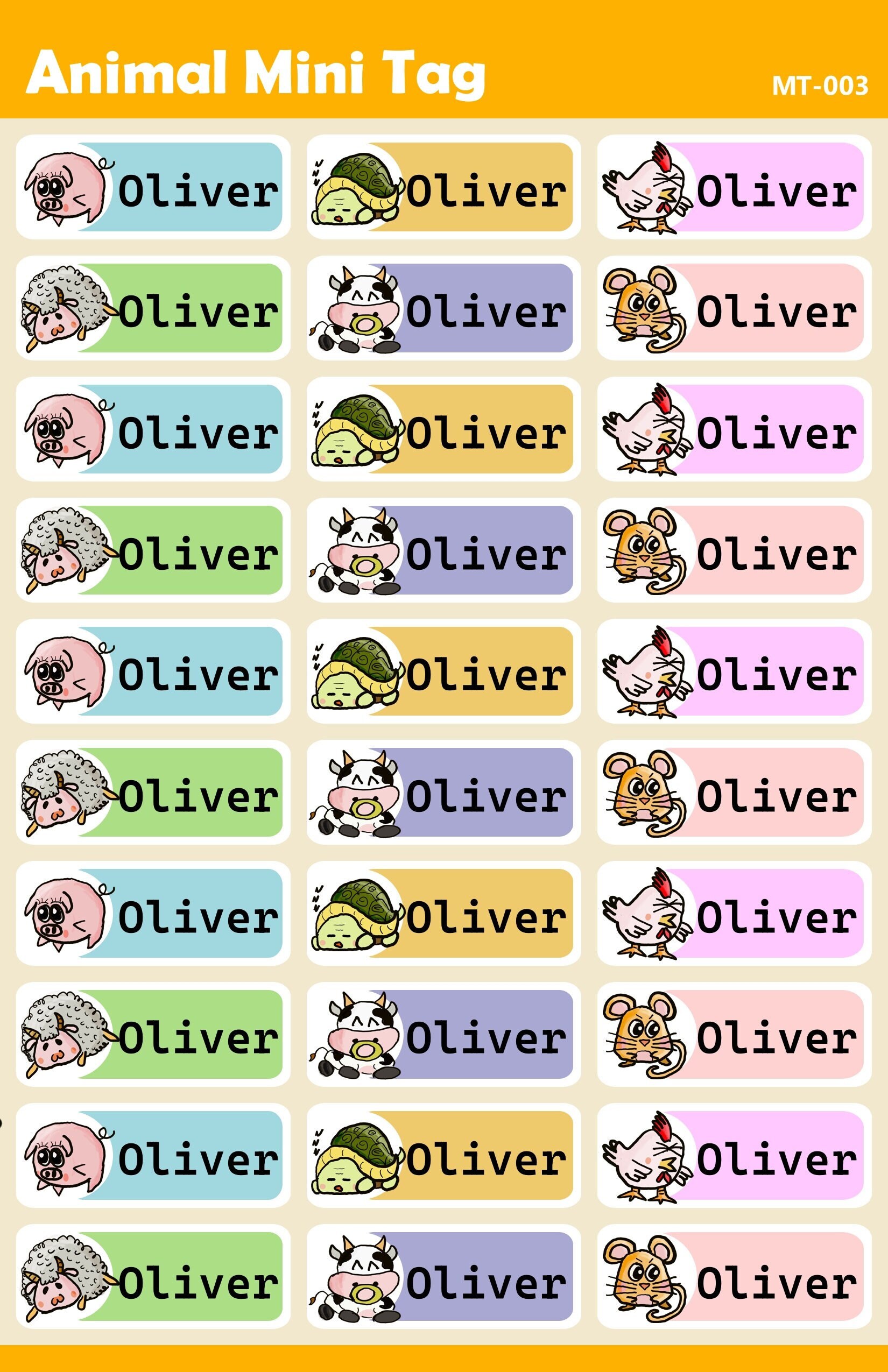 Mini Name Tags - Waterproof Labels - Dishwasher Safe Labels ...