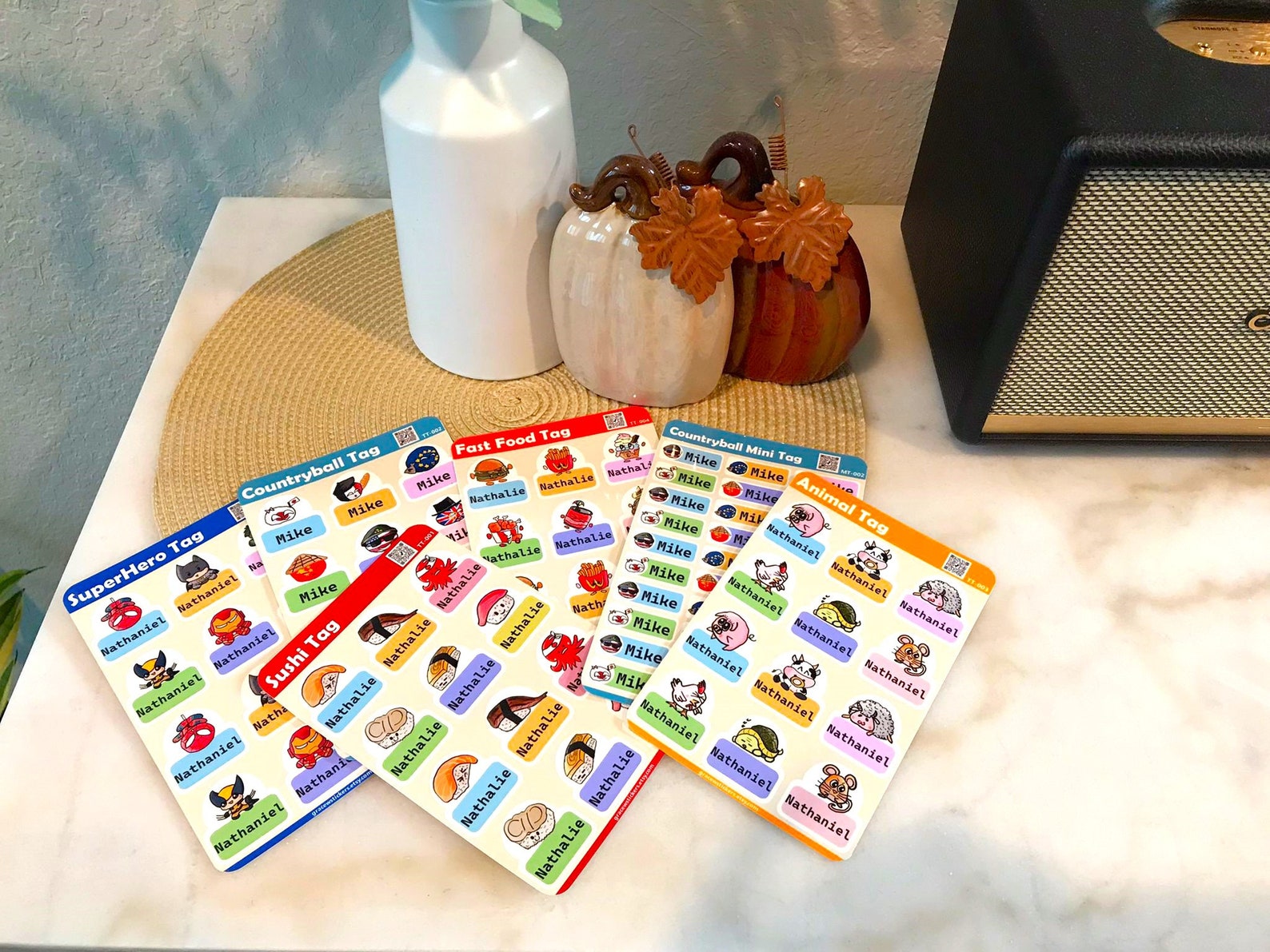 Mini Name Tags - Waterproof Labels - Dishwasher Safe Labels ...