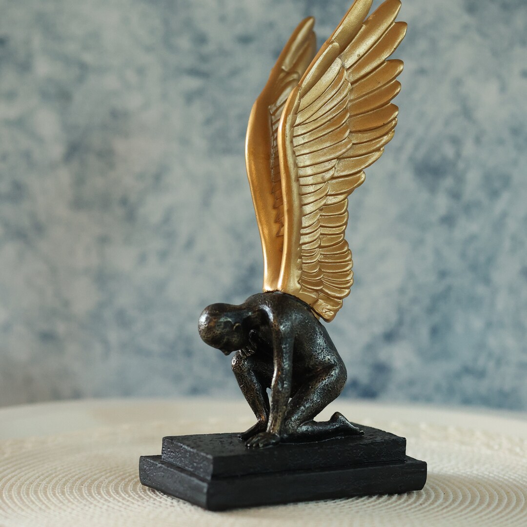 Angle Statute Figure Pop Art Modern Art Resin Sculpture Street Art Home ...