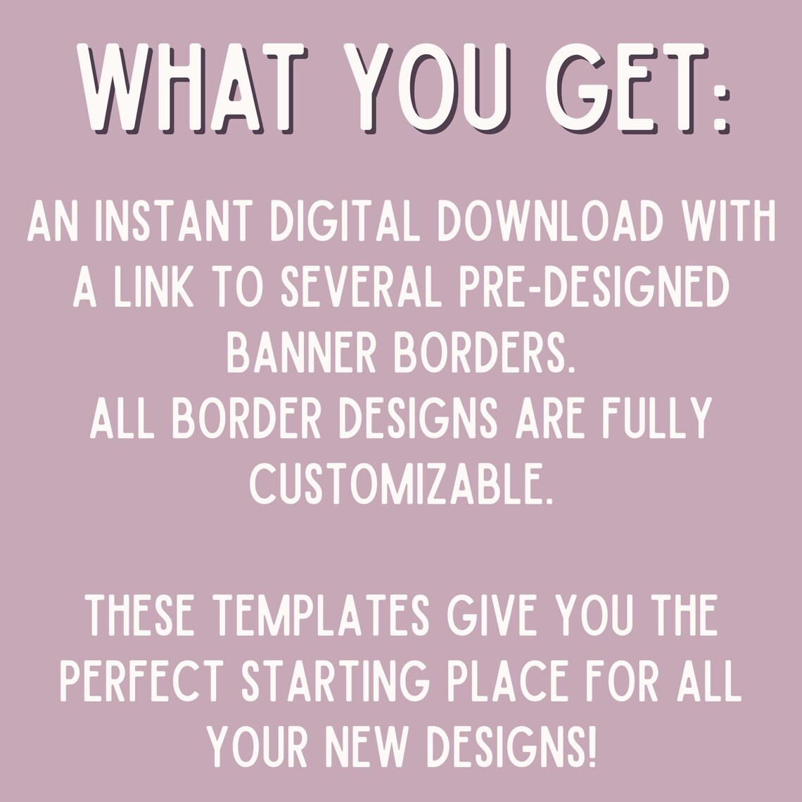 Painted Banner Border Templates, Digital Banner Templates, 36x60 Banner ...