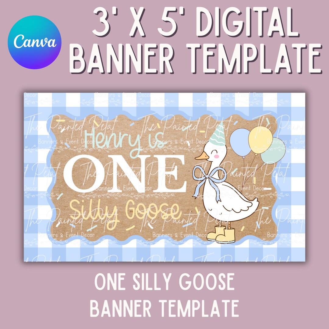 One Silly Goose Digital Banner Template, Silly Goose Banner Design ...