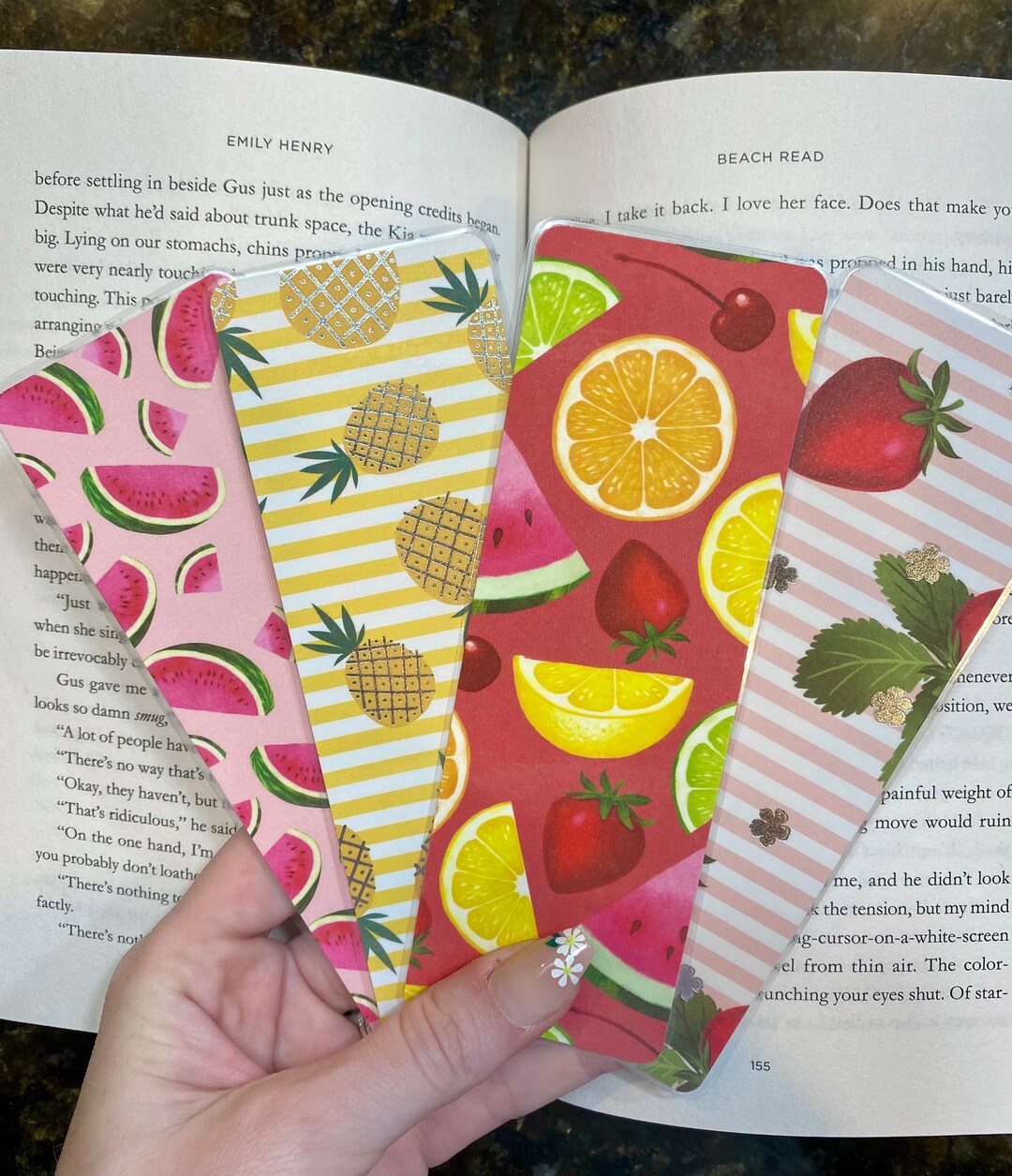Summer Fruit Medley Laminated Bookmark Collection, Patterned Bookmarks ...