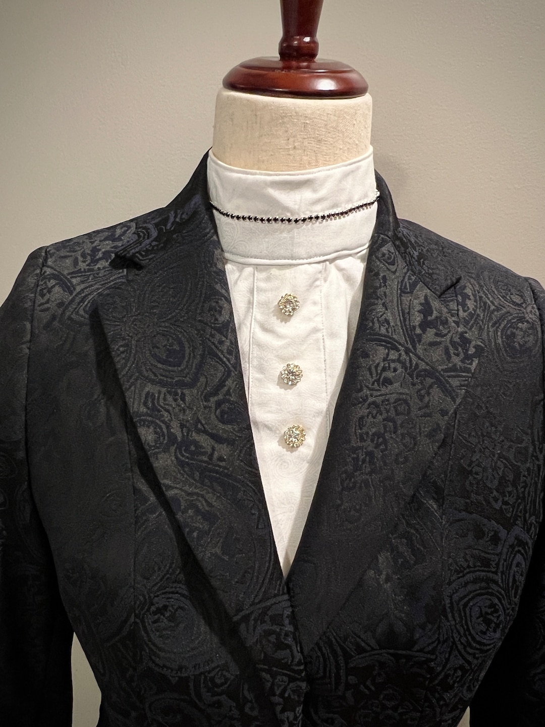 Hunt Dickie Ratcatcher English Western Equestrian Shirt Bling Collar ...