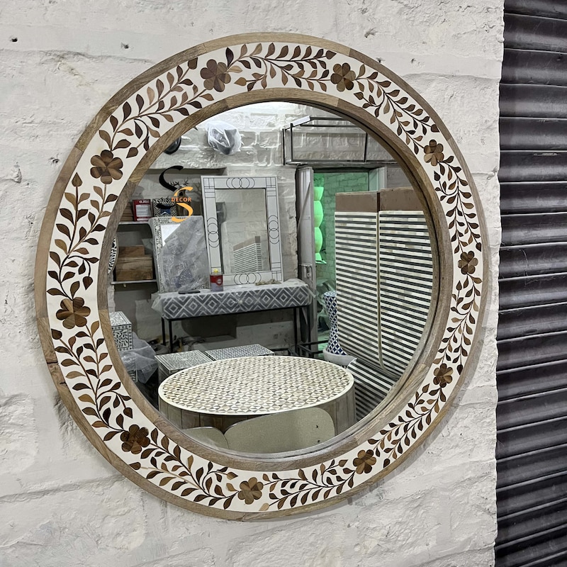 Bone Inlay Mirror - Etsy