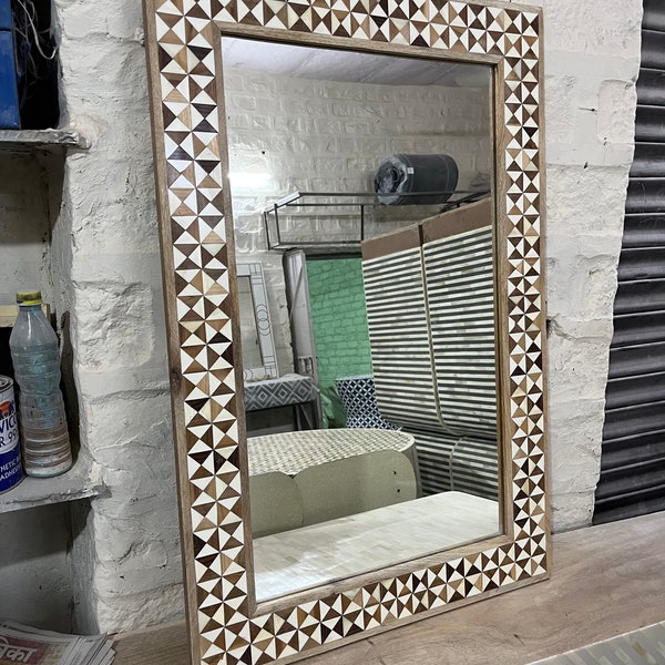 Bone Inlay Mirror - Etsy