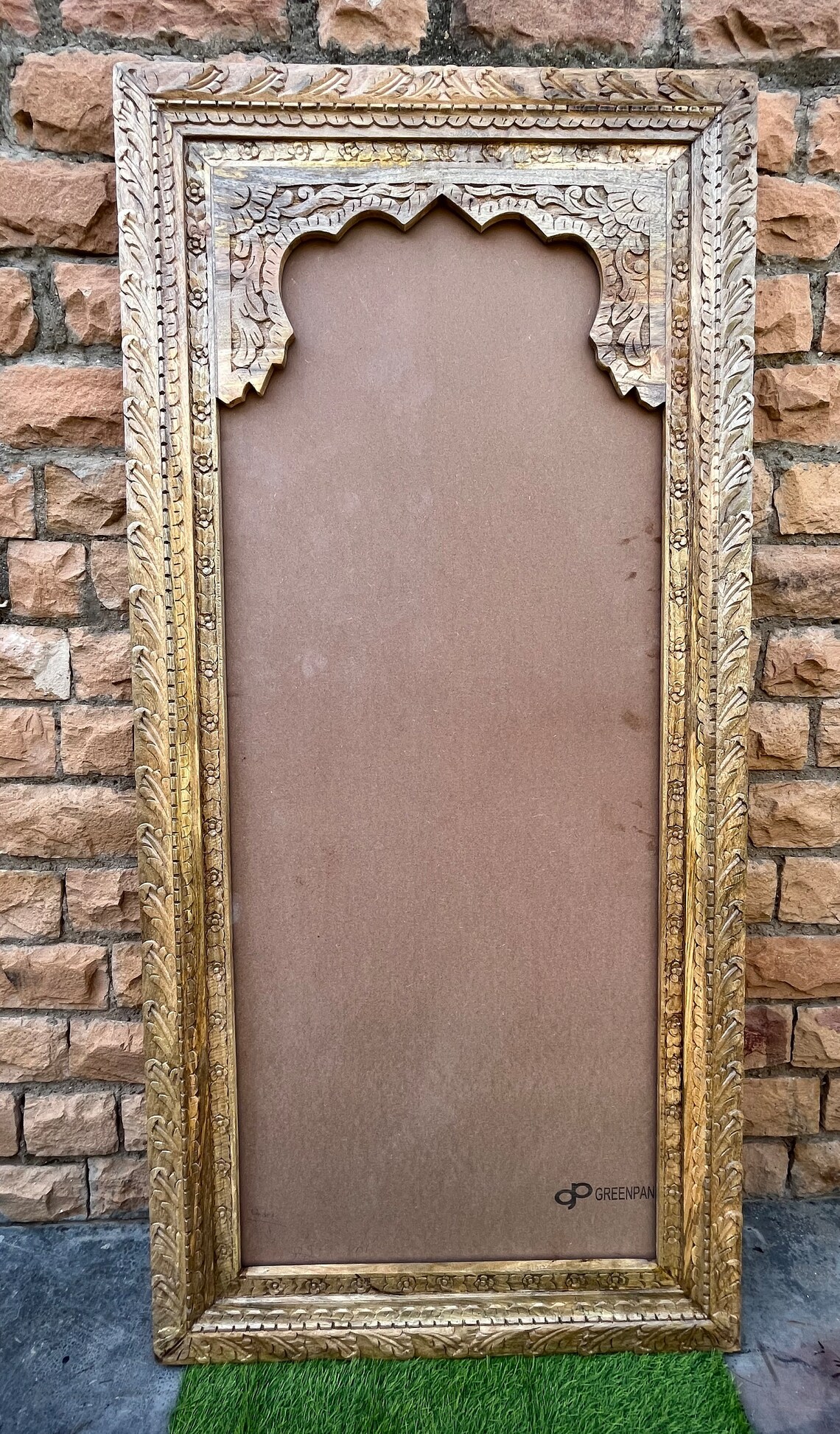 Wooden Solid Wood Wall Hanging Mirror With Glass,fully Carved Indian ...