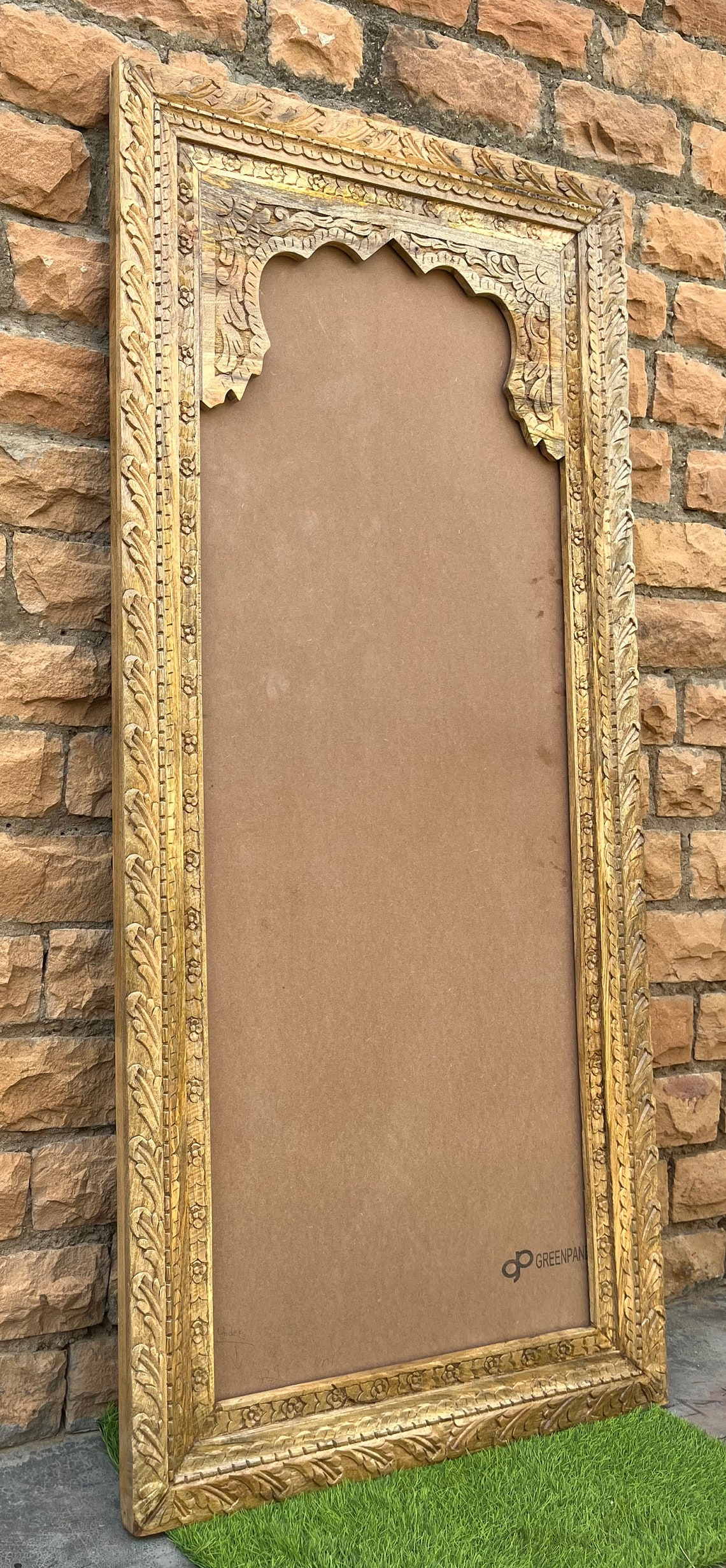 Wooden Solid Wood Wall Hanging Mirror With Glass,fully Carved Indian ...