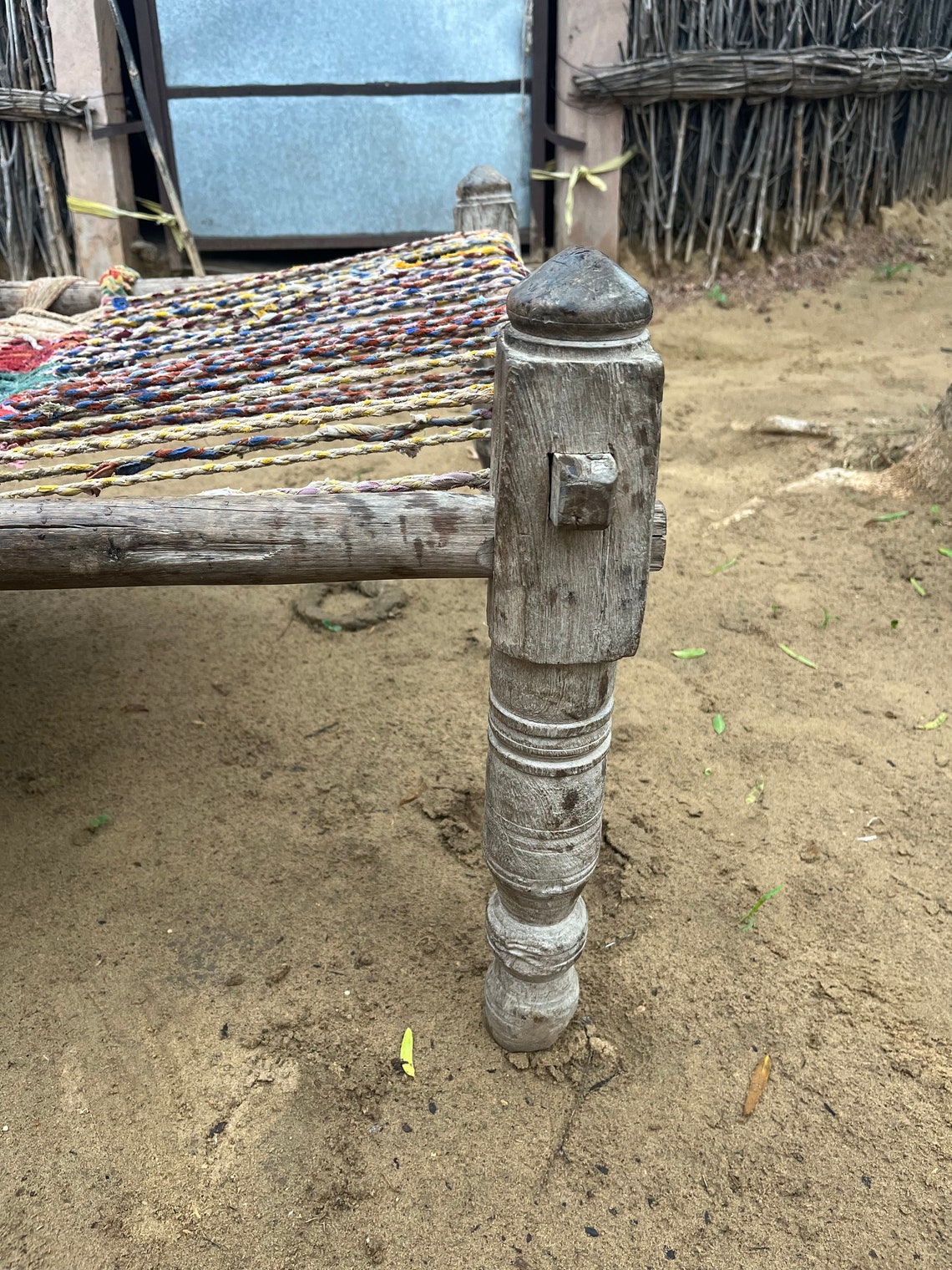 Wooden Old Look Solid Wood Rajasthani Villagers Charpai for Home,living ...