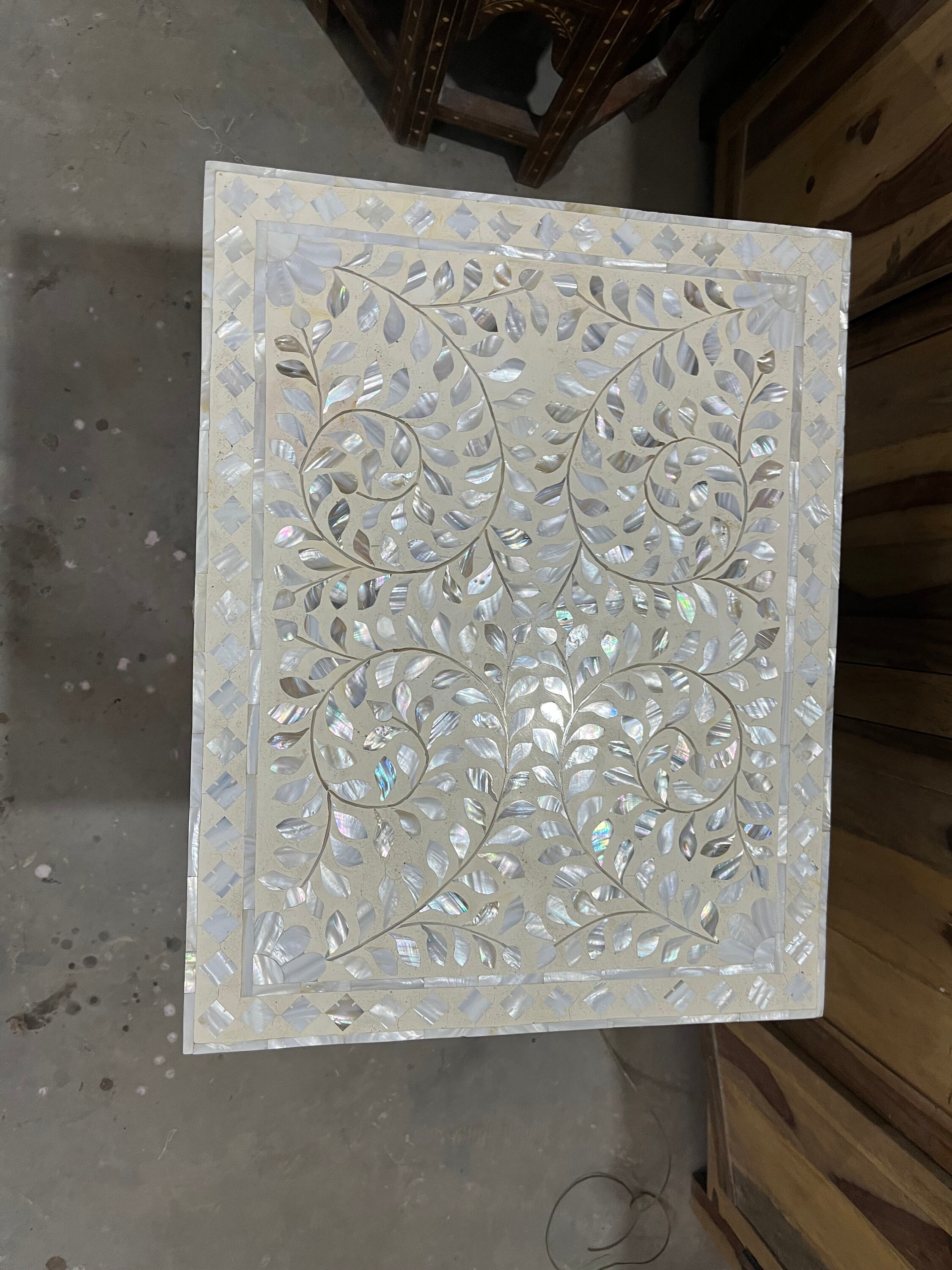 Bone Inlay Drawer Table for Home and Office Decor,beautiful Bedside ...