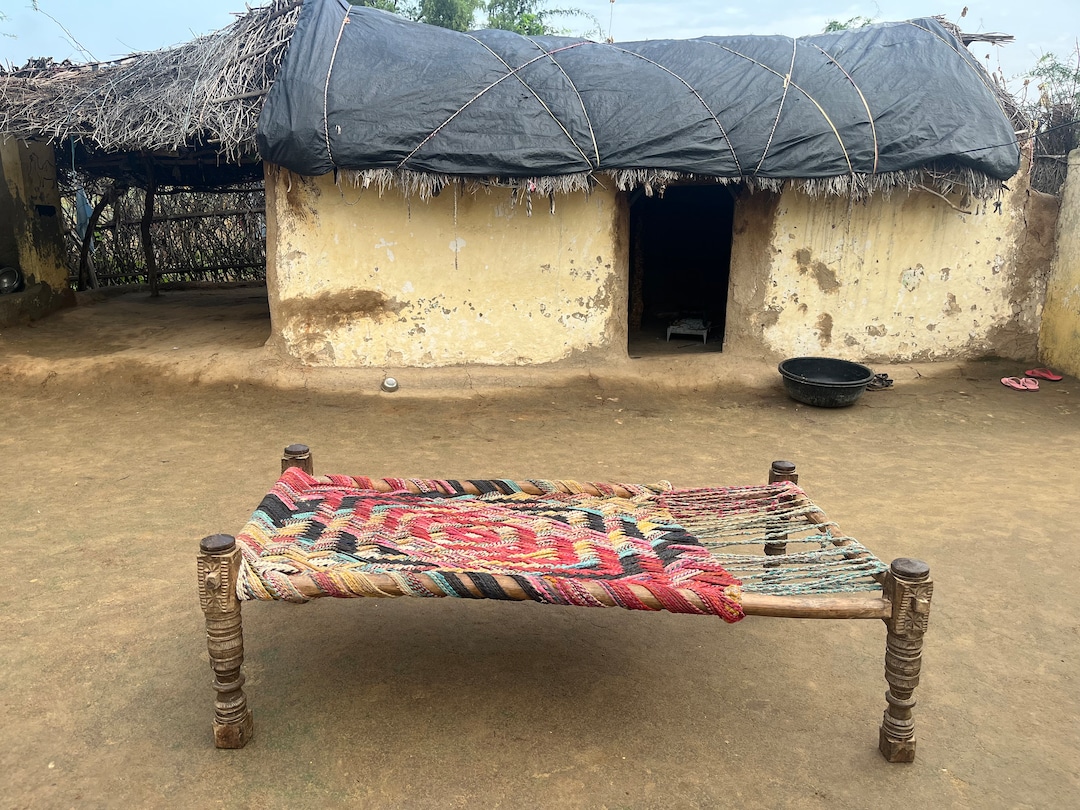 Wooden Solid Sagwan Wood Rajasthani Villagers Charpai for Home,living ...