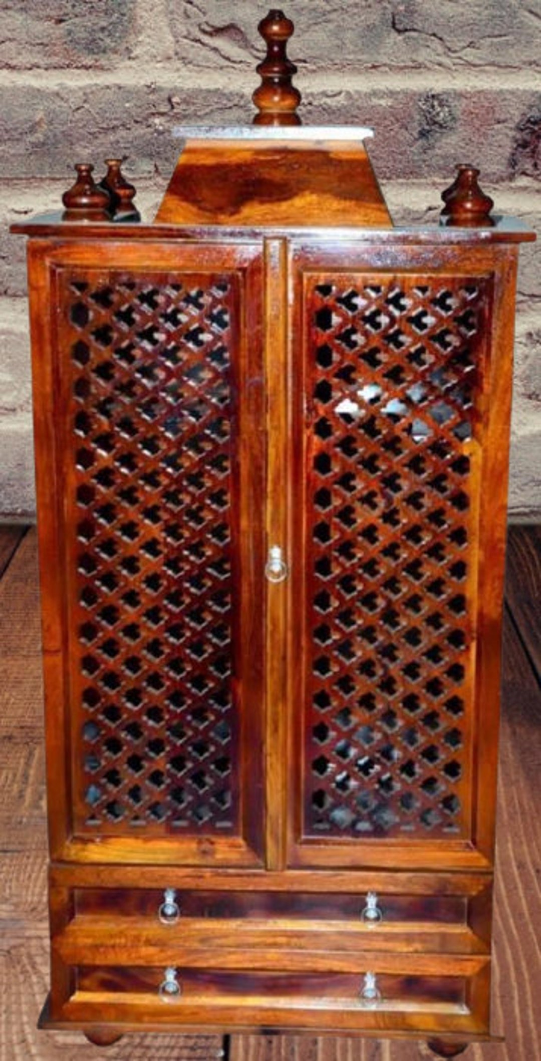 Wooden Beautiful Rose Wood Polished Pooja Mandir,pooja Manda With ...