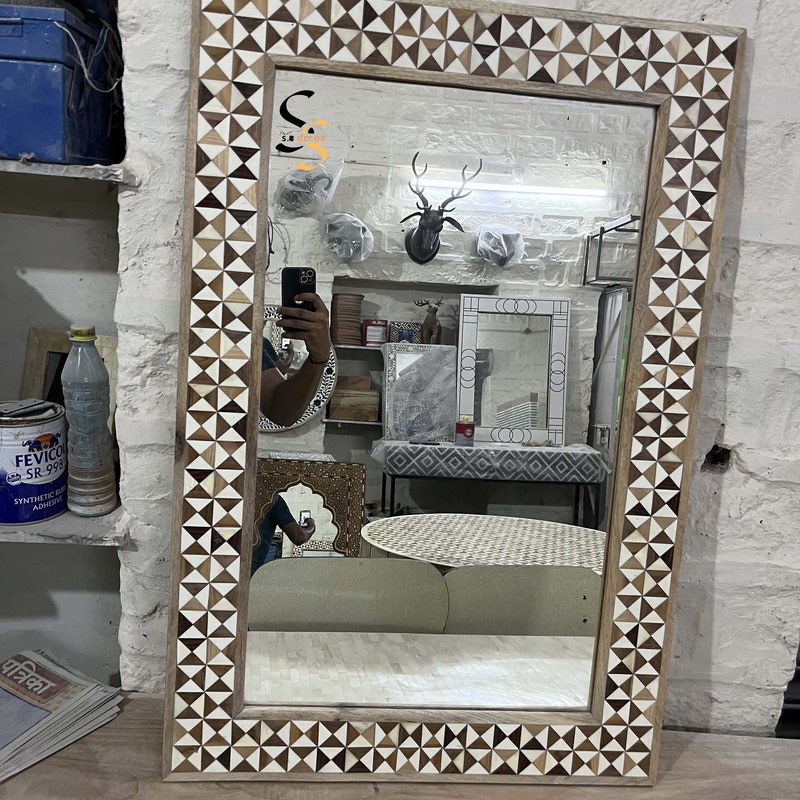 Bone Inlay Mirror - Etsy