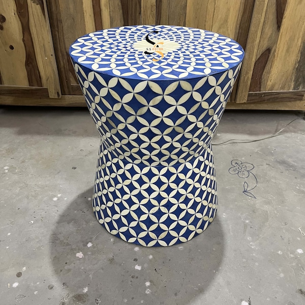 Bone Inlay End Table - Etsy