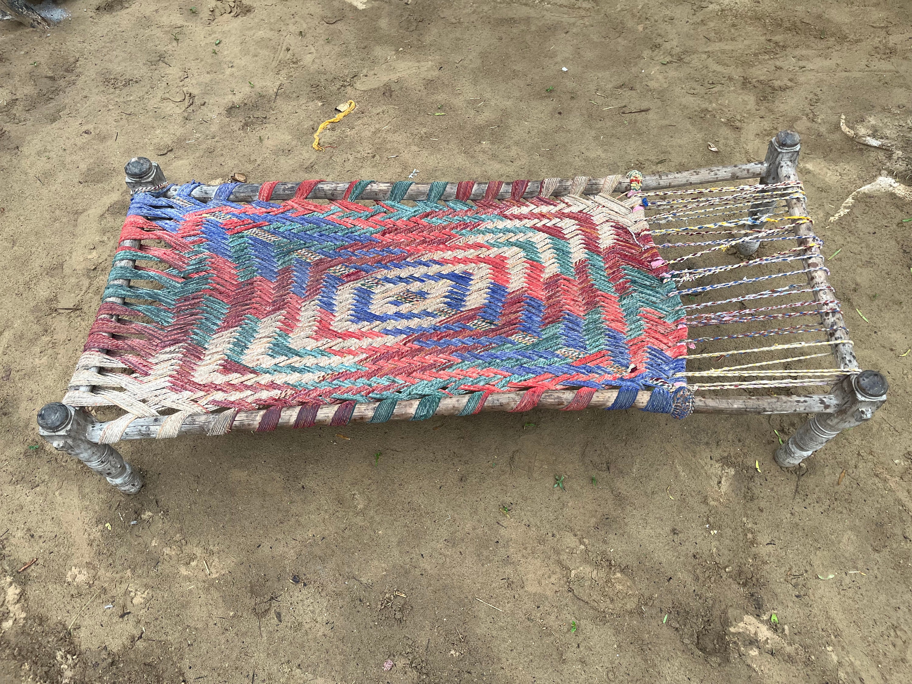 Wooden Old Look Solid Wood Rajasthani Villagers Charpai for Home,living ...