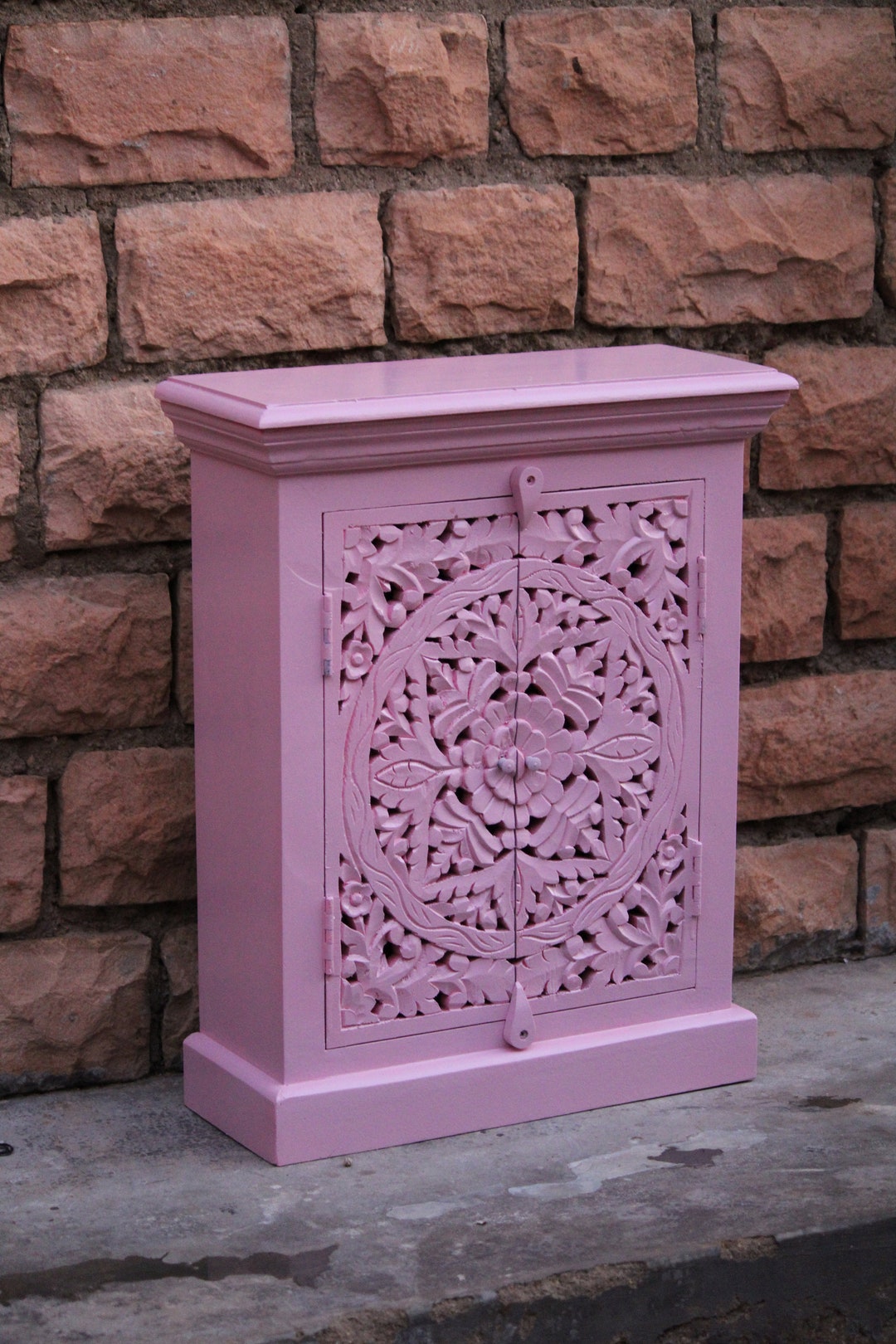 Wooden Light Pink Color Polished Wall Hanging - Etsy